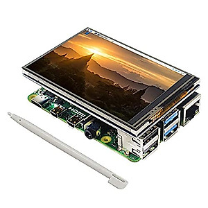 DIGISHUO 3.5 Inch HDMI LCD Screen for Raspberry Pi 4B 3B 2B | Display 480x320 Screen | with Dedicated Transparent Case |HDMI| Pen | Disc