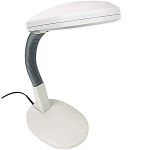 Natural Sunlight Desk Lamp, Great For Reading and Crafting, Adjustable Gooseneck, Home and Office Lamp by Lavish Home, White - 72-0813