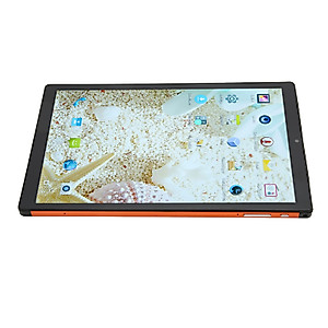 10.1 Inch Tablet, Orange Front 5MP Rear 13MP HD Tablet 2.4G 5G WiFi 1920x1080 IPS 6GB 128GB 100-240V for 11.0 for Reading (US Plug)