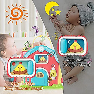 HISTOYE Musical Barn Activity Cube Learning Baby Toys for 1 Year Old Developmental Toddler Early Educational Baby Toys 12-18 Months Interactive Toys for 1 2 3 4 Year Old Girls Boys