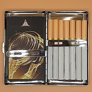 Metal Cigarette Case Carapace Eyes Turtle Classic Metallic Silver Color Double Sided King Cigarette Case Design
