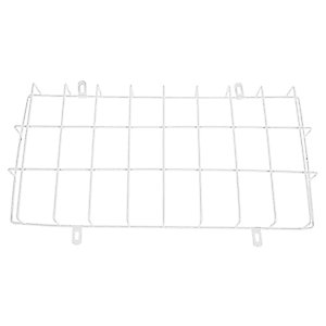 IWOWHERO Exit Sign Protective Guard Exit Sign Wall Covers White Wrought Iron Metal Emergency Light Wire Cover Metal Emergency Light Protective Cover