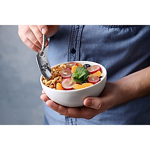 Ptzizi Funny Queen Bee Engraved Stainless Steel Gourmet Spoon Dessert Honey Spoon, Best Birthday Thanksgiving Anniversary Christmas Gifts for Teen Girls Sister Friends Women, Silver, 1.3x7