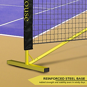 Gtouse Pickleball Nets,Pickleball Nets Portable Outdoor,22FT Regulation Size Pickleball Net for Driveway with Carry Bag,Portable Pickleball Net for Pickleball Court