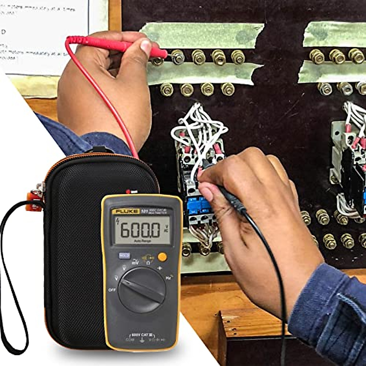 Mchoi Hard Portable Case Fits for Fluke 101/106 Handheld Digital Multimeter, Case Only