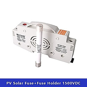 2Set Photovoltaic Solar Fuse Holder with 10x85m Fuse 1500VDC High Pressure Current Limit for PV Combiner Box (Color : 20A, Size : 2 Set)