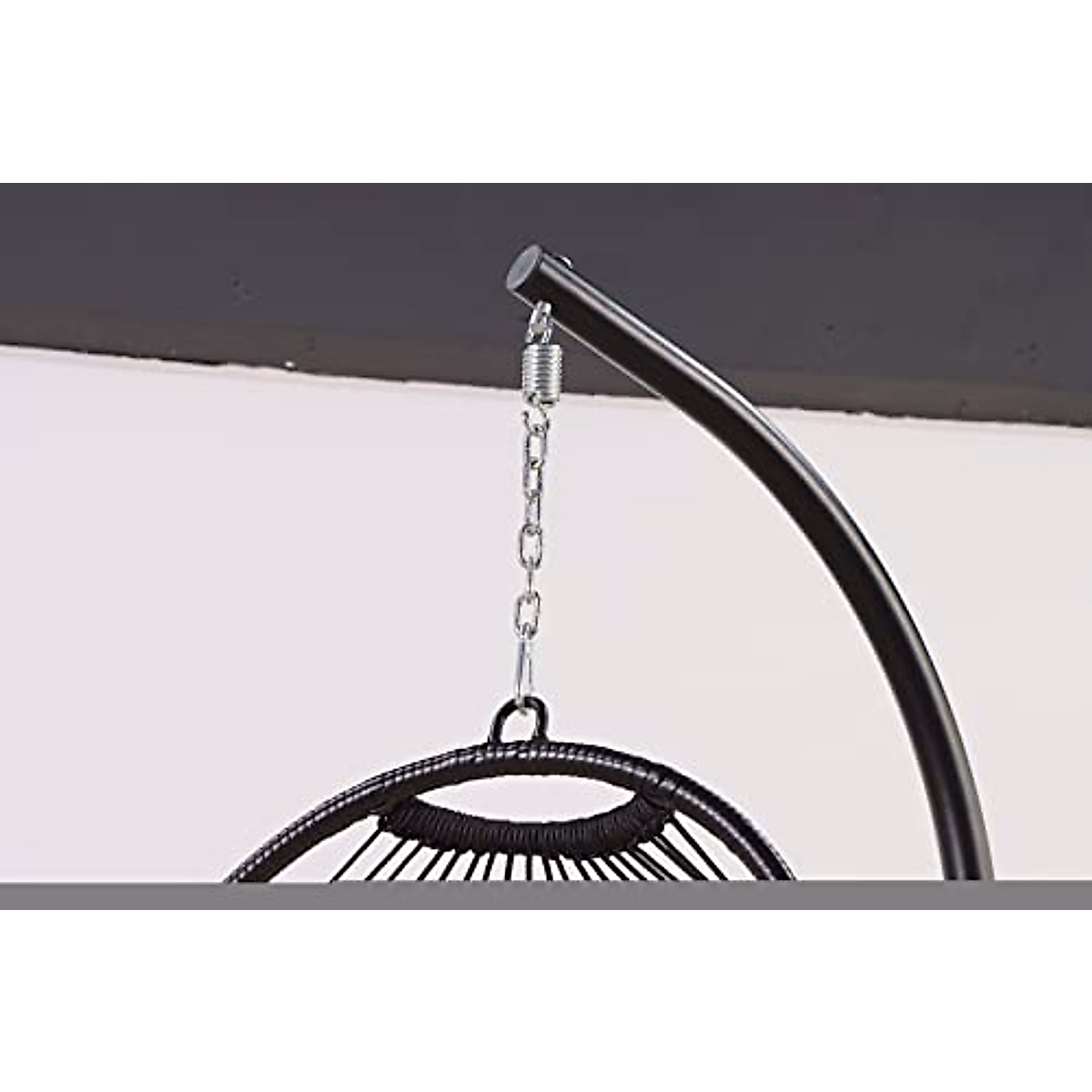 Avenlur Outdoor Patio Hanging Chair - Egg Chair with Stand, Indoor/Outdoor Hanging Chair for Patio Bedroom Balcony (Grey)