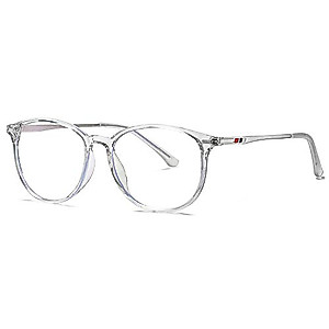 Dalfand Blue Light Blocking Glasses - Women/Man 3Pack Round Frame Computer/Reading/Gaming Blue Light Glasses Non Prescription (c3)