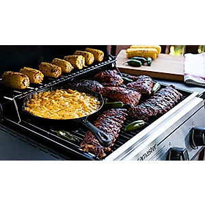 Megamaster 3-Burner Propane Gas Grill with 2 Foldable Side Tables, 30000 BTUs, Perfect for Camping, Outdoor Cooking, Patio and Garden Barbecue Grill, Silver and Black, 720-0988EA