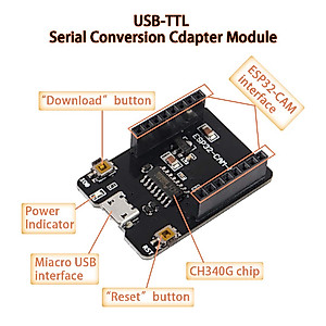 AITRIP 2 Pieces ESP32-CAM WiFi Board ESP32-CAM-MB Micro USB to Serial Port CH340G with OV2640 2MP Camera Module Compatible with Arduino IDE Arduino Raspberry Pi
