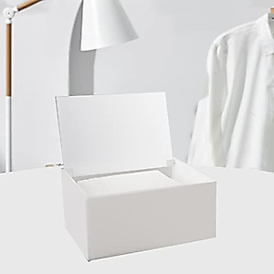 Watpot Acrylic Laundry Dryer Sheet Holder, Clear Dryer Sheets Container with Lid for Laundry Room, White