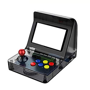Rocker Arcade Game Console 360 Degrees 4.3inch Colorful Screen Rechargeable Compact Interesting Interactive 3D Game Station Joystick Arcade Device with Two Wired Controller