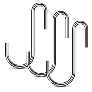 CZYJOE 30 Pack Heavy Duty S Hooks Pan Holders Pot Rack Hooks for Hanging Kitchenware, Utensils, Mugs, Bags, Plants, Clothes