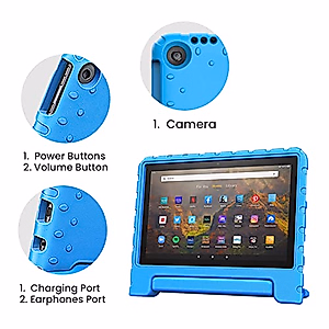Merocab Kids Case for Fire HD 10 and Fire HD 10 Plus Tablet 11th Generation 2021 Release,Lightweight Shockproof Kid-Proof Cover with Stand for Kindle Fire HD 10 2021 11th 37