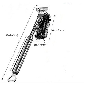 Commercial Quality Stainless Steel Grill Cleaning Brush and Scraper Tool Combo Brought to You by Misko Mountain Flavor Company