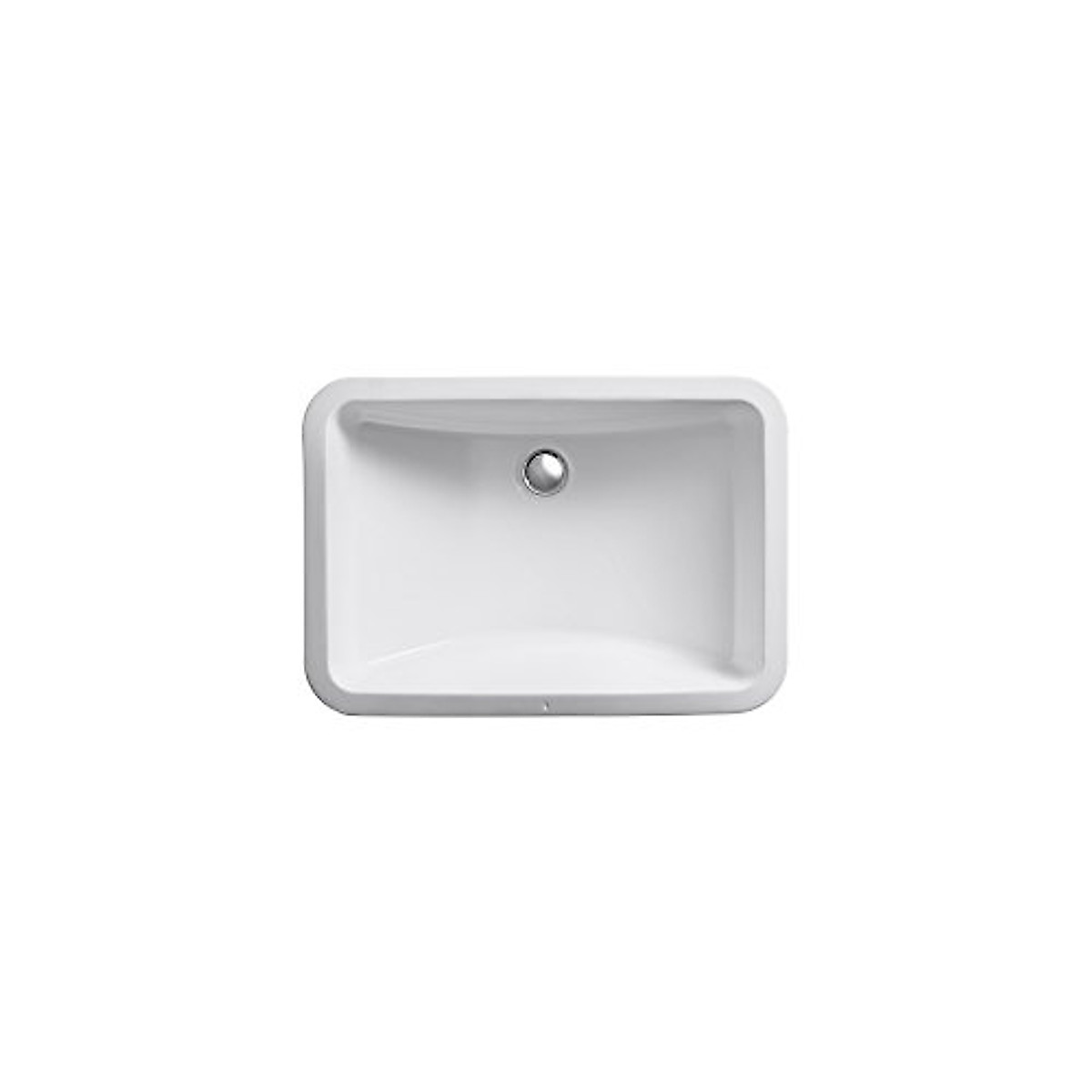 Ladena 2214-0 Rectangular undermount Bathroom Sink with Curved Bottom, 20-7/8" W x 14-3/8" L, White