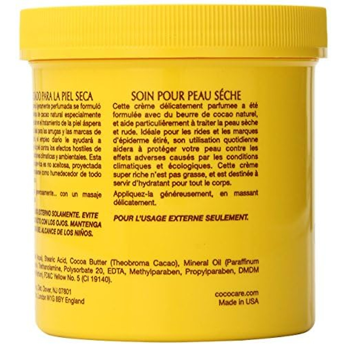 COCOCARE Cocoa Butter Cream - Hydrates and Softens Skin - Rich Cocoa Butter for Deep Moisture - Gentle Care - 15 Ounce