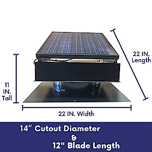 Remington Solar 30 Watt/BLK 38V Roof Mount Solar Attic Fan