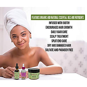 Mielle Organics Rosemary Mint Growth Oil 2 oz, Strengthening Hair Masque 12 oz, and Strengthening Edge Gel 2 oz,For stronger and healthier hair