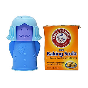 Home-X - Cool Mama Fridge and Freezer Odor Absorber & Freshener, Add Baking Soda to Absorb Funky Odors in the Refrigerator, Blue