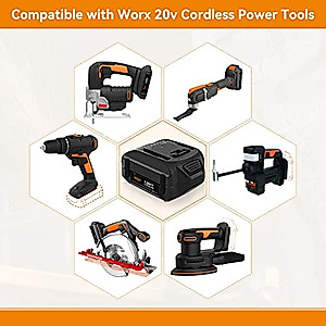 VANON 20V 4.0Ah Replacement for Worx 20V Battery WA3520 MAX Lithium ion WG151s WG155s WG251s WG540s WG890 WG891,2Pack