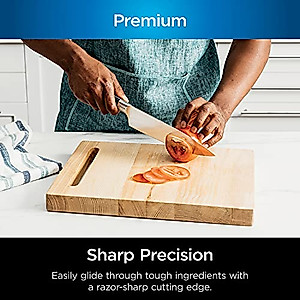 Ninja K32012 Foodi NeverDull Premium Knife System, 12 Piece Knife Block Set with Built-in Sharpener, German Stainless Steel Knives, Black