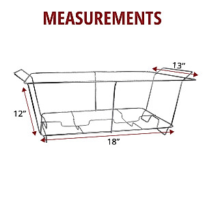 6 Pack Chafing Wire Rack Buffet Stand Chrome Frame for Events, Parties, Wedding, & Birthday Party Catering, Full Size Chafing Stand for Dish Serving Trays, Food Warmer Catering Supplies