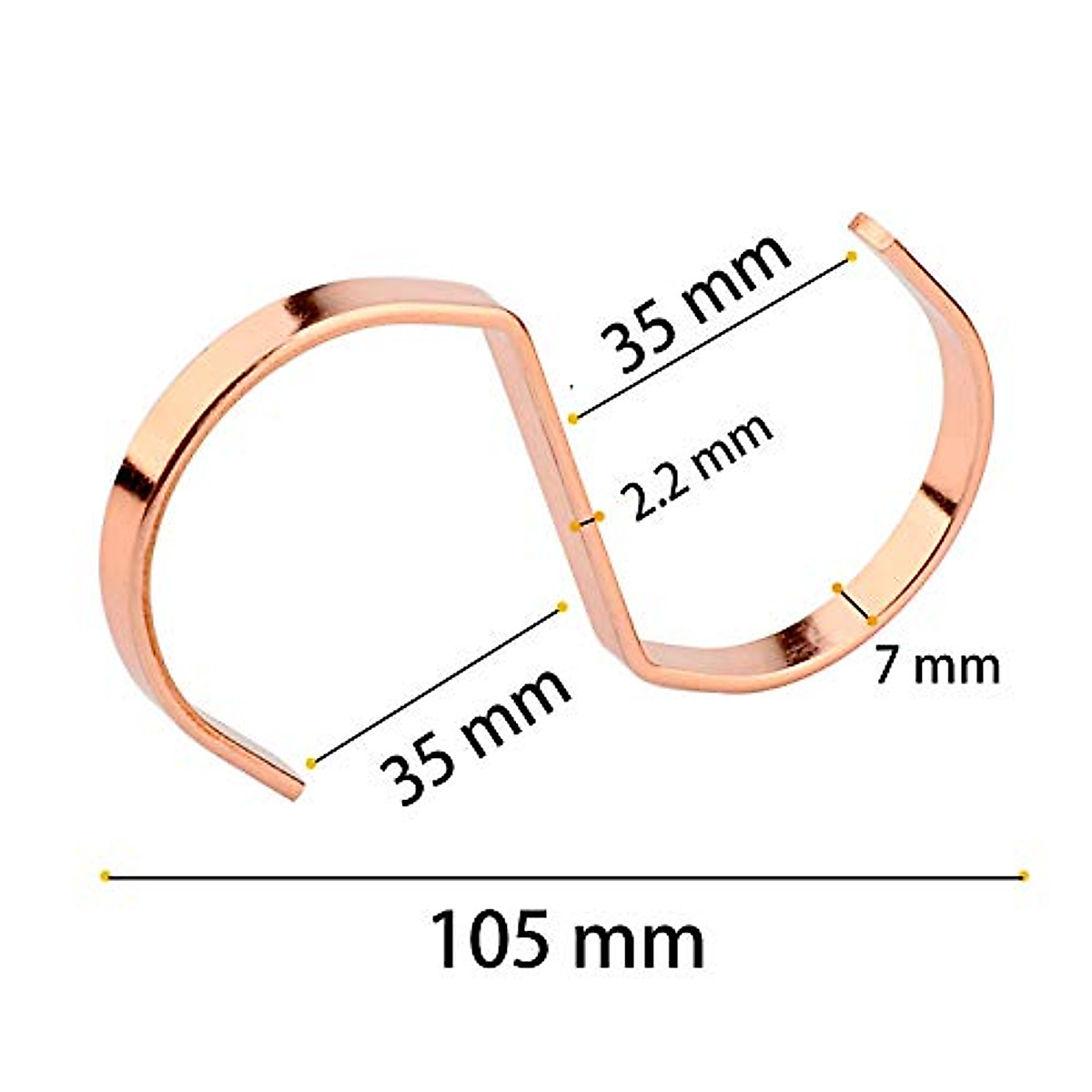 6 Pieces, Rose Gold S Flat Hooks, Used in Kitchen, Office, Bathroom, Closet, Basket, Outdoor, Metal S-Shaped Hook, S-Shaped Hanger Hook.