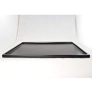 Japanese Black Plastic Humidity/Drip Tray for Bonsai Tree and Indoor Plant - 16"x 11.75"x 0.75"