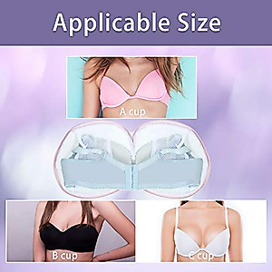 6 Pieces Bra Washing Bag for Laundry Mesh Wash Bag Laundry Bags Lingerie Bag Underwear Brassiere Washing Bags with Zipper for Women Laundry Storage (Pink)