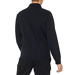 Amazon Essentials Men's Lightweight French Terry Full-Zip Mock Neck Sweatshirt, Black, Small