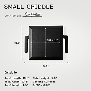 Made In Cookware - Carbon Steel Half Griddle - (Like Cast Iron, but Better) - Professional Cookware - Crafted in Sweden - Induction Compatible