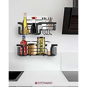 Adhesive Shower Caddy -2 Pack, Shower Organizer Shower Shelves with 18 Hooks and Soap Dish, Rustproof 304 Stainless Steel Shower Shelf Shower Shelf for Inside Shower, No Drilling for Bathroom, Kitchen