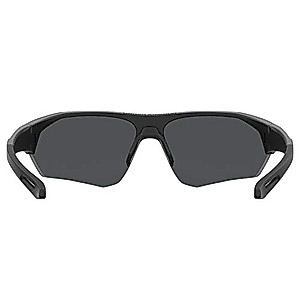 Under Armour UA 0001/G/S Special Shape Sunglasses, Matte Black/Grey, 72mm, 10mm