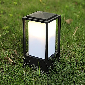 MODEBHD Waterproof Simple Modern Outdoor Table Lamp Floor Lamp Villa Garden Landscape Lantern Lawn Bollard Lamp E27 Decoration Illumination Street Post Light Column Lamps