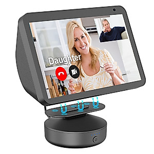 PlusAcc Battery Base for Echo Show 8 (1st Gen & 2nd Gen) - 10000 mAh Portable Battery Charger Stand for Alexa Echo Show 8 (1st & 2nd Gen), Tilt Function (Black)