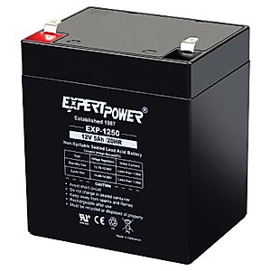 ExpertPower EXP1250 12V 5Ah Home Alarm Battery with F1 Terminals