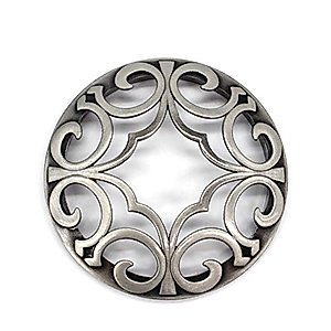 Hion Candle Toppers Scented Candles Cover, Leaf Pine Candle Topper Shade Sleeves for Candle Jars,Candles Gifts for Women Candle Accessories Jar Candle Lid-Help Jar Candles Melt Evenly Space Silver