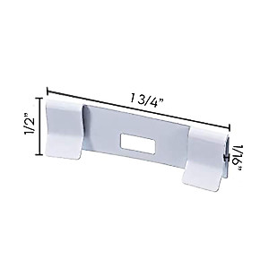 Silver Vertical Blind Repair Clips with Curved Vane Saver for Window Blinds, Fixes Broken Tabs and Window Blinds Replacement Slats (16)