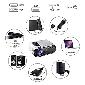 Thick Projector LED Mini Micro Portable Video Projector with USB for Game Movie Cinema Home Theater