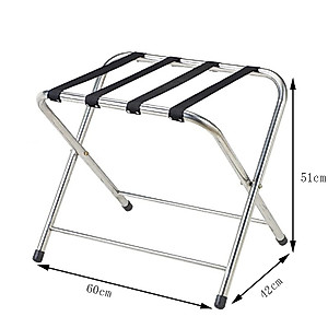 GUODDM Luggage Rack for Guest Room - Suitcase Stand, Steel Made Hotel Luggage Rack, Foldable Suitcase Rack/Shoe Rack, Travel Bag Guest Room Storage Shelf, Portable Home Coat Hanger (Size : 1pcs)