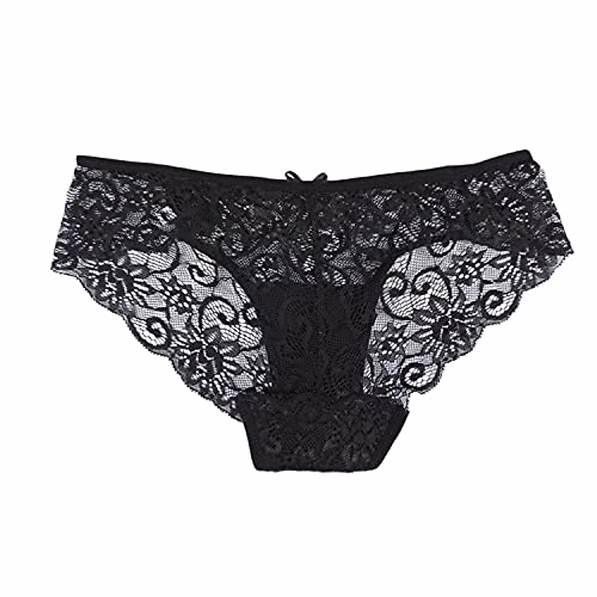 Sunm Boutique 6 Pack Womens Underwear Invisible Seamless Bikini Lace Underwear Half Back Coverage Panties Multicoloured