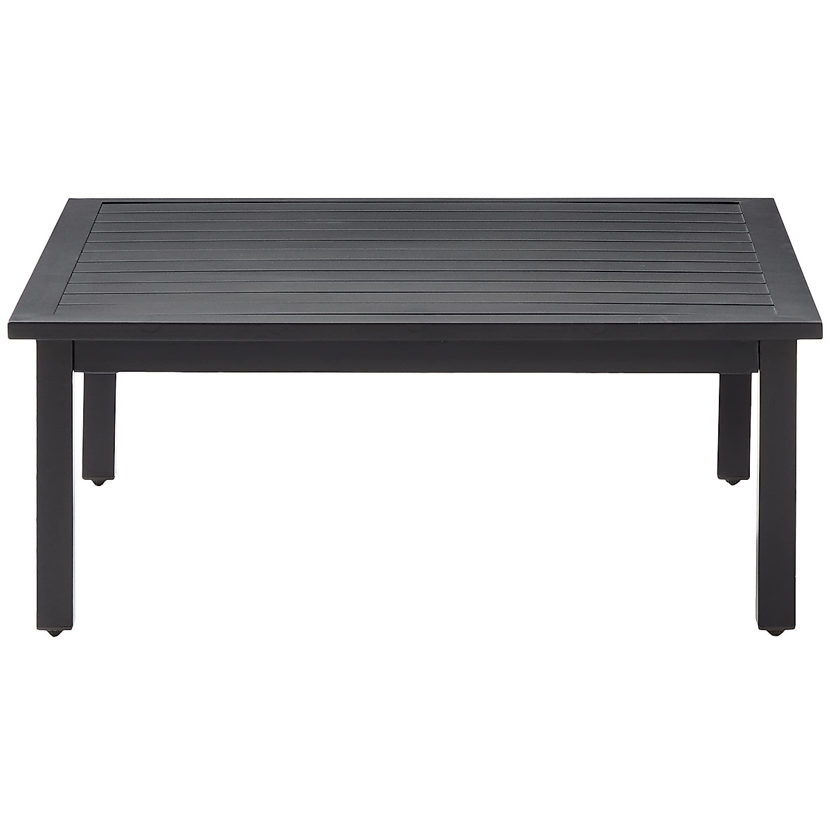 Crosley Furniture Clark Weather Resistant Metal Outdoor Coffee Table for Patio, Deck, Porch, Matte Black