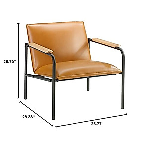 Sauder Boulevard Café Lounge Chair, Metal Camel finish