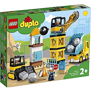 LEGO DUPLO Construction Wrecking Ball Demolition 10932 Toy for Preschool Kids; Building and Imaginative Play with Construction Vehicles; Great Developmental Gift for Toddlers (56 Pieces)
