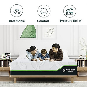 Rest Only Full Mattress for Pressure Relief, 10 Inches Cooling Gel Memory Foam Hybrid Mattress, Mattress Full Size with Individual Pocket Spring for Motion Isolation, Medium Firm