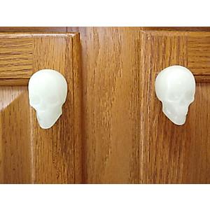 Glow in the Dark Skull Door Knobs Drawer Knobs (Set of 2)