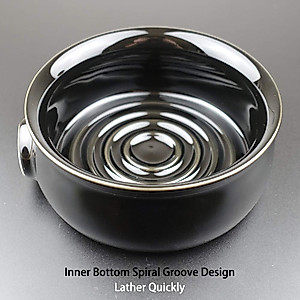 Bicrops Shaving Soap Bowl For Men, Easier to Lather Black
