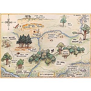 LYCGS 7X5FT 100 Acre Forest Map Backdrop Baby Shower Bear Background One Year Old Birthday Party Backdrop Happy Birthday Bear Home Map Backdrops for Kids X-80