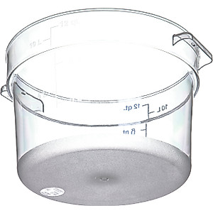 CFS 1076707 StorPlus Polycarbonate Round Food Storage Container, 12 Quart, Clear